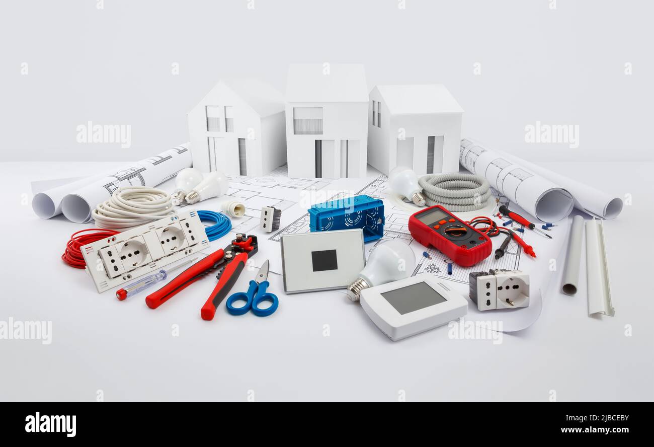 electrical controls for house planning, equipment and electrician work ...