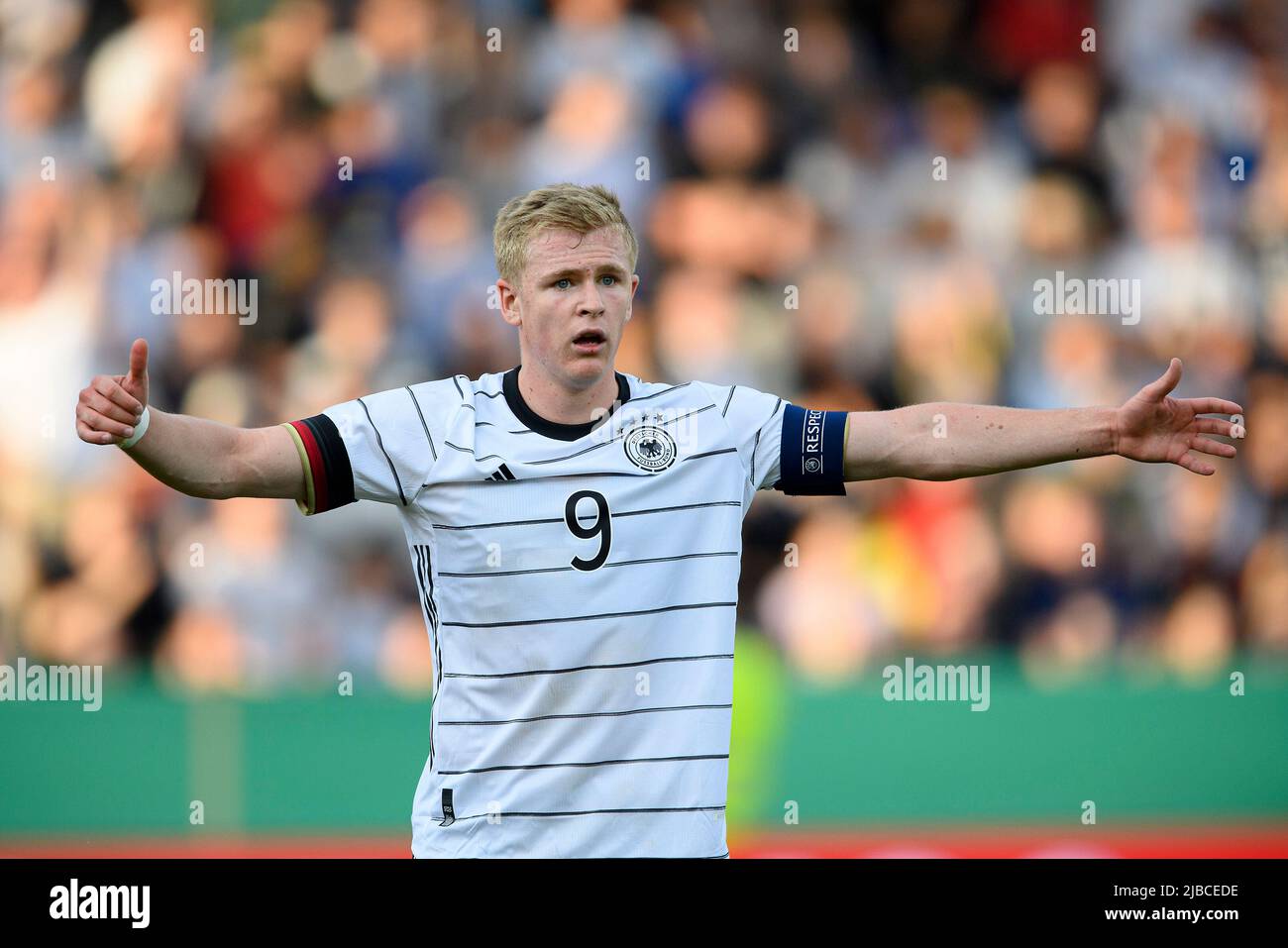 Jonathan BURKARDT (GER) gesture, gesture, soccer Laenderspiel, European ...