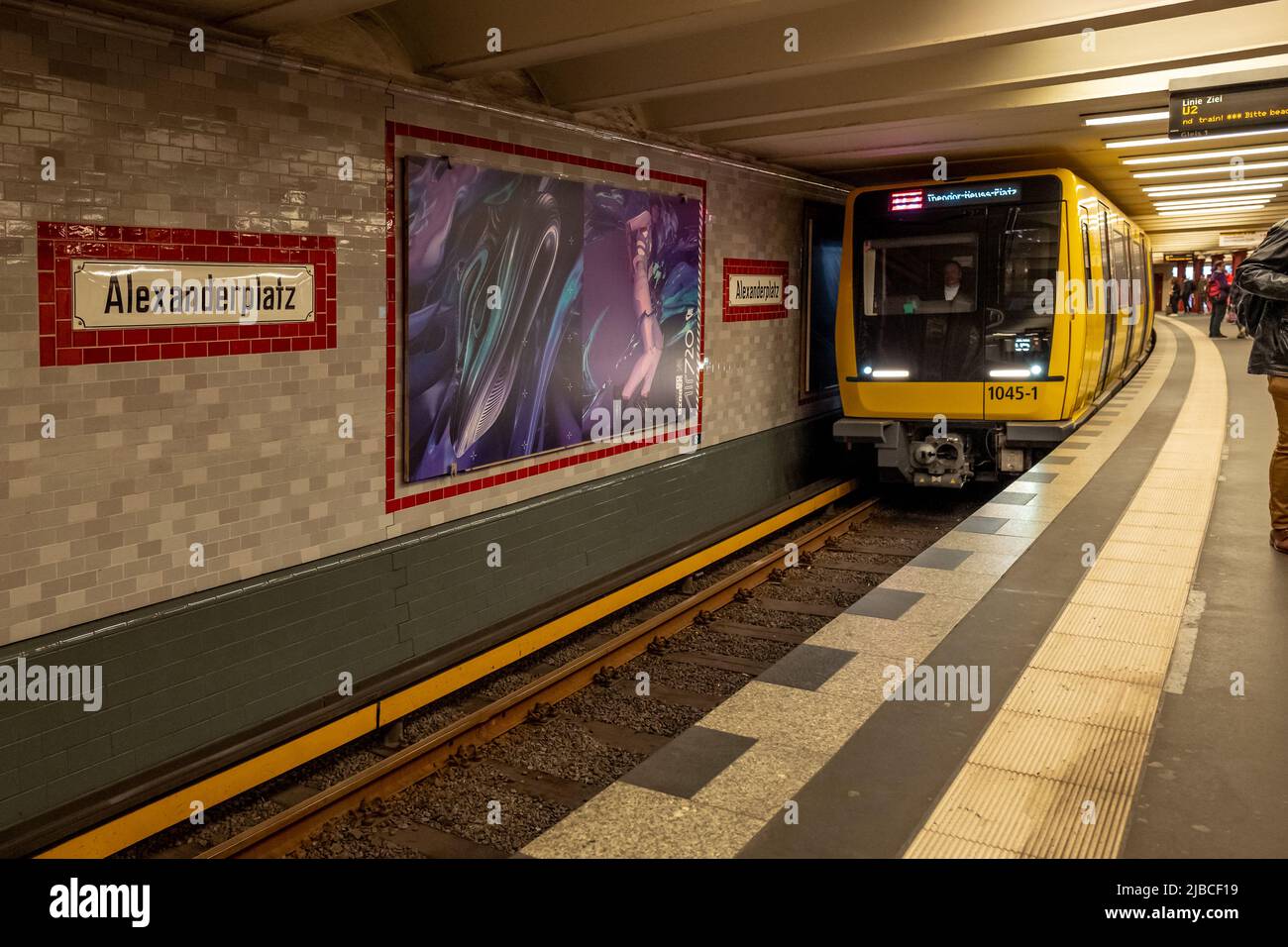 Berlin, March 24th 2019: Inside the U-Bahn station at Berlin ...