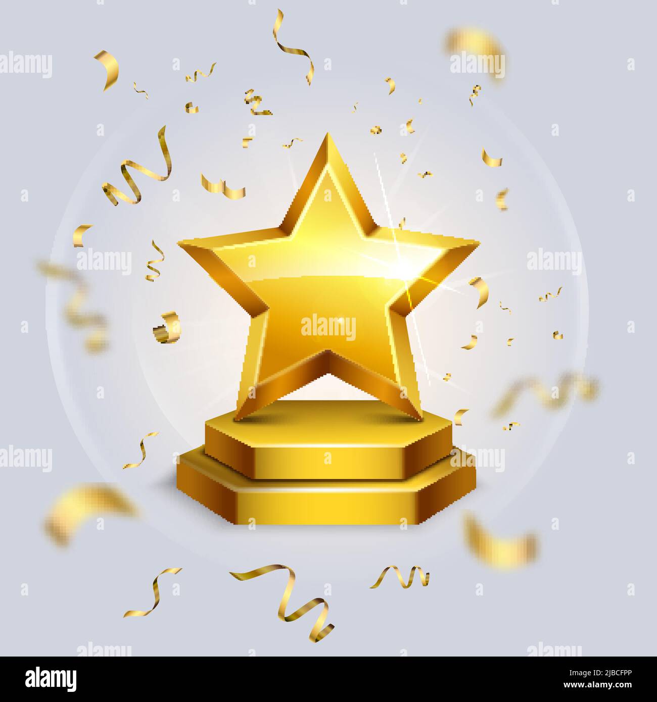 Realistic awards background with image of star award on pedestal ...