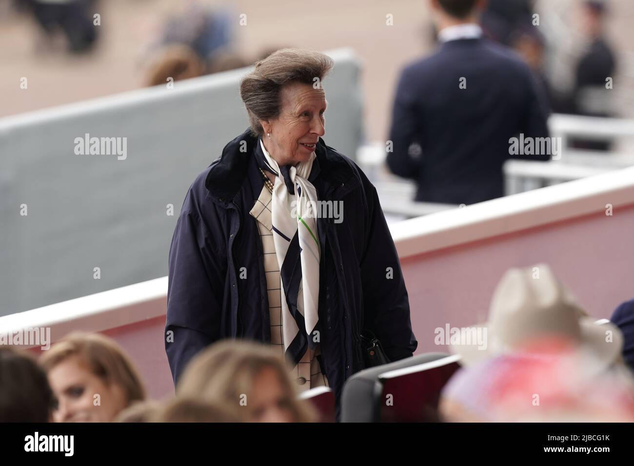The Princess Royal attending the Platinum Jubilee Pageant in front of ...