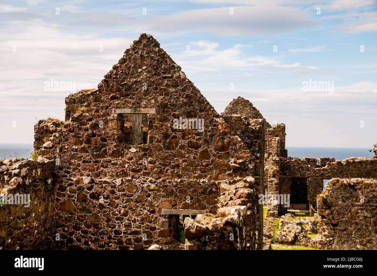 Dunluce Castle ruins in Northern Ireland on the Antrim Coast Stock ...
