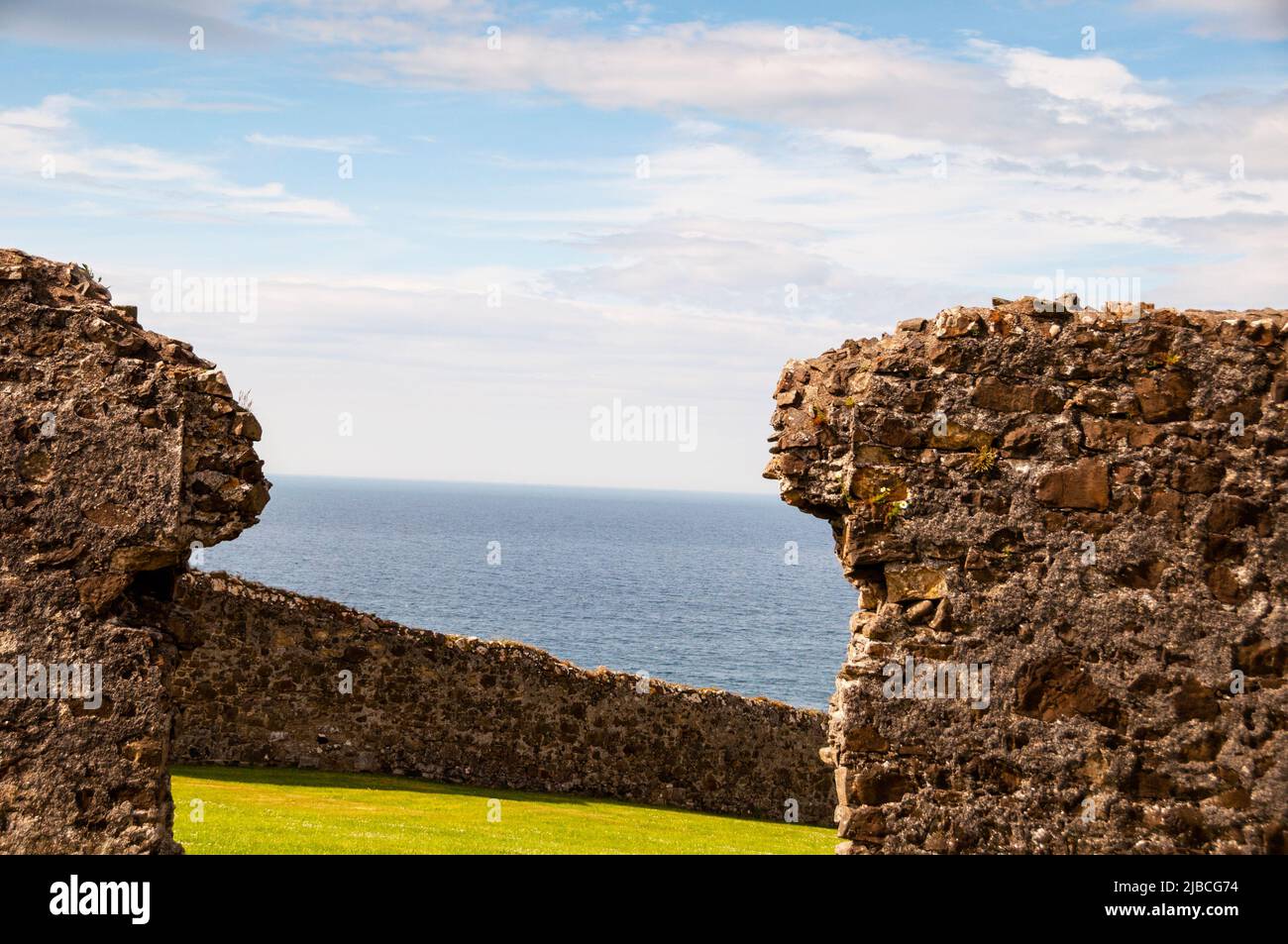 Dunluce Castle ruins in Northern Ireland on the Antrim Coast Stock ...