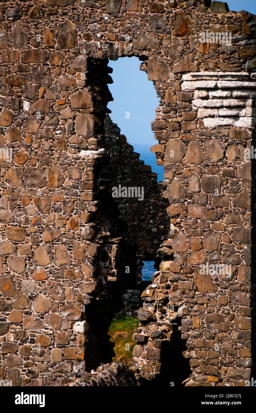Dunluce Castle ruins in Northern Ireland on the Antrim Coast Stock ...