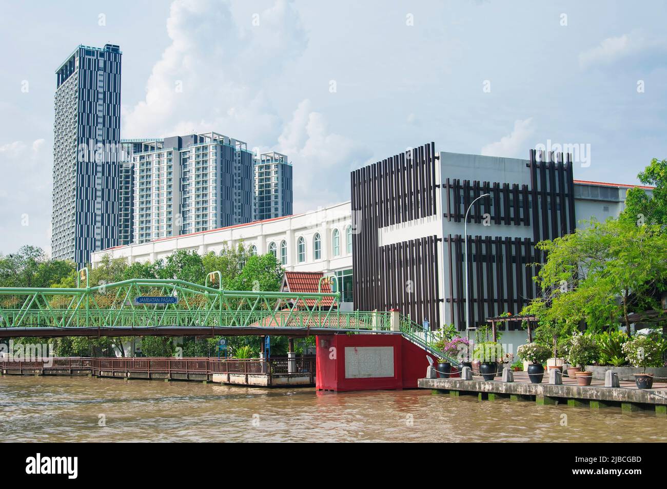 Generic modern buildings lining the city streets of malacca malaysia on ...