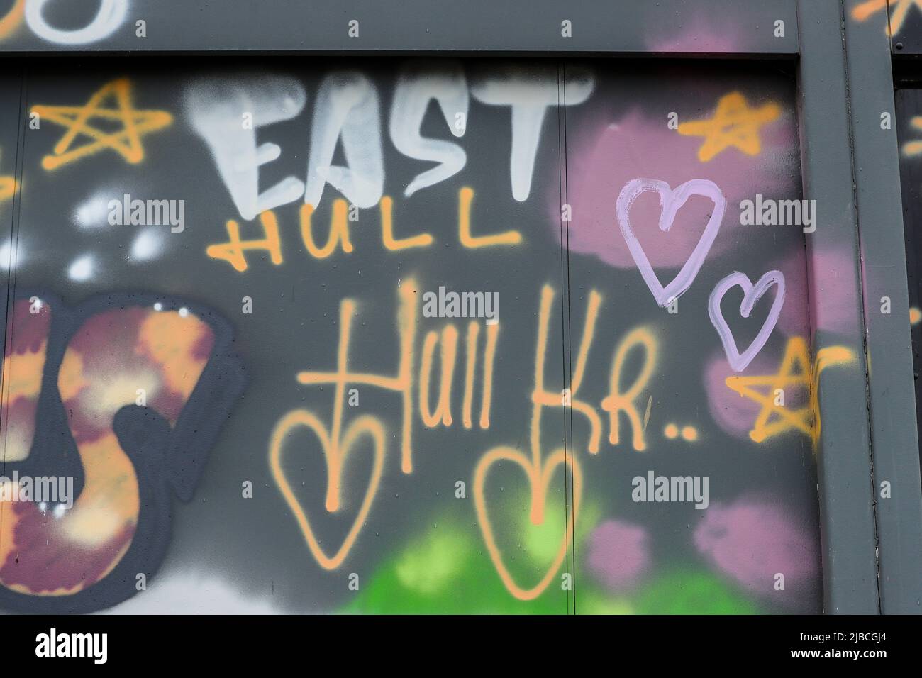 Graffiti inside Craven Street at The Sewell Group Craven Park Stadium ...