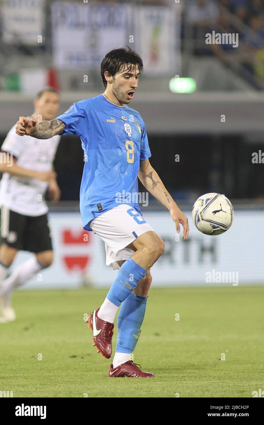 Sandro Tonali of Italy play the ball during Italy vs Germany, 1° day of ...