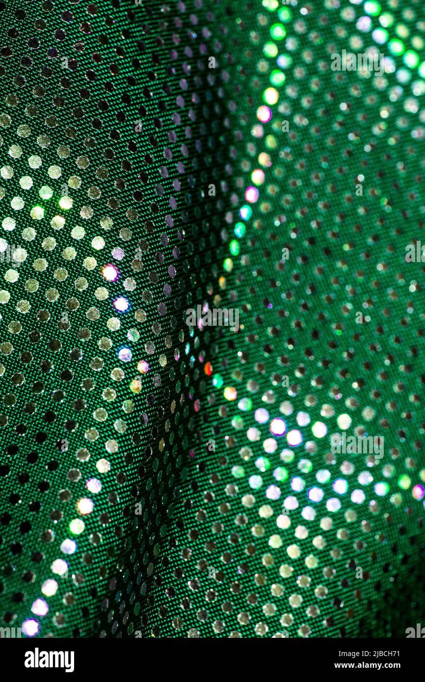 Coloured Shiny Sequins on fabric close up abstract background Stock ...