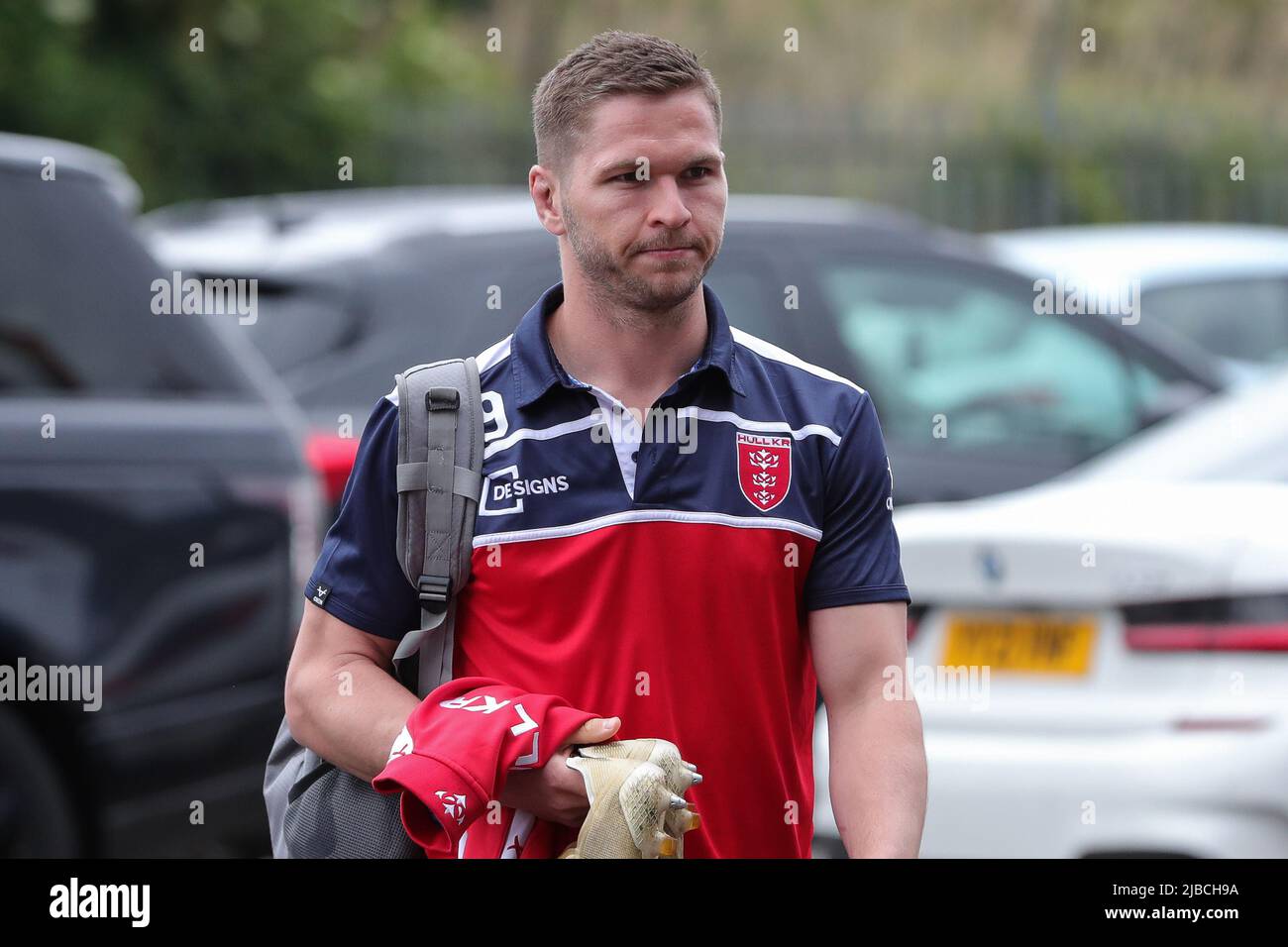 Matt Parcell #9 of Hull KR arrives at The Sewell Group Craven Park ...