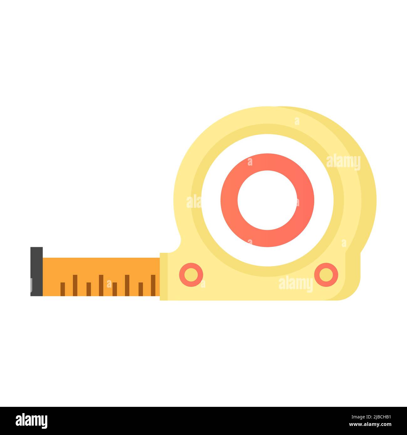 Cartoon measuring tape roll ruler vector isolated object illustration ...