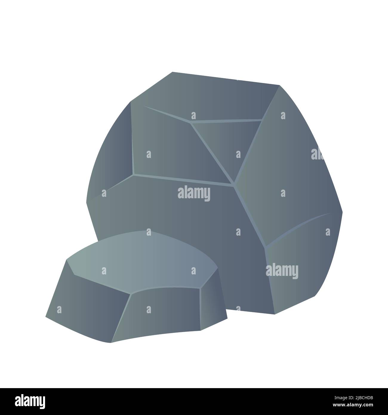 Cartoon stone rock vector isolated object illustration Stock Vector ...
