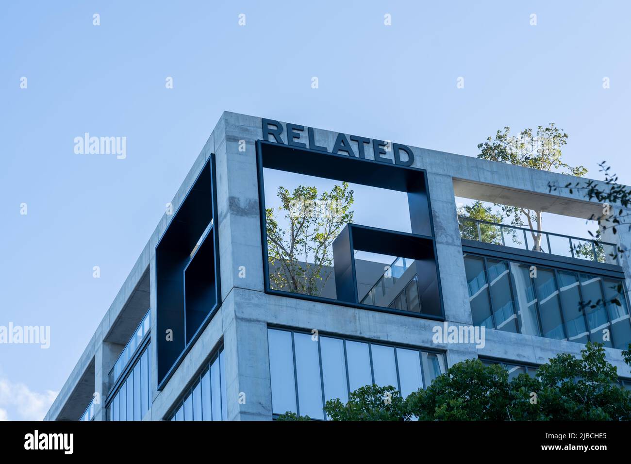 Related Group sign on top of their headquarters building in Coconut ...
