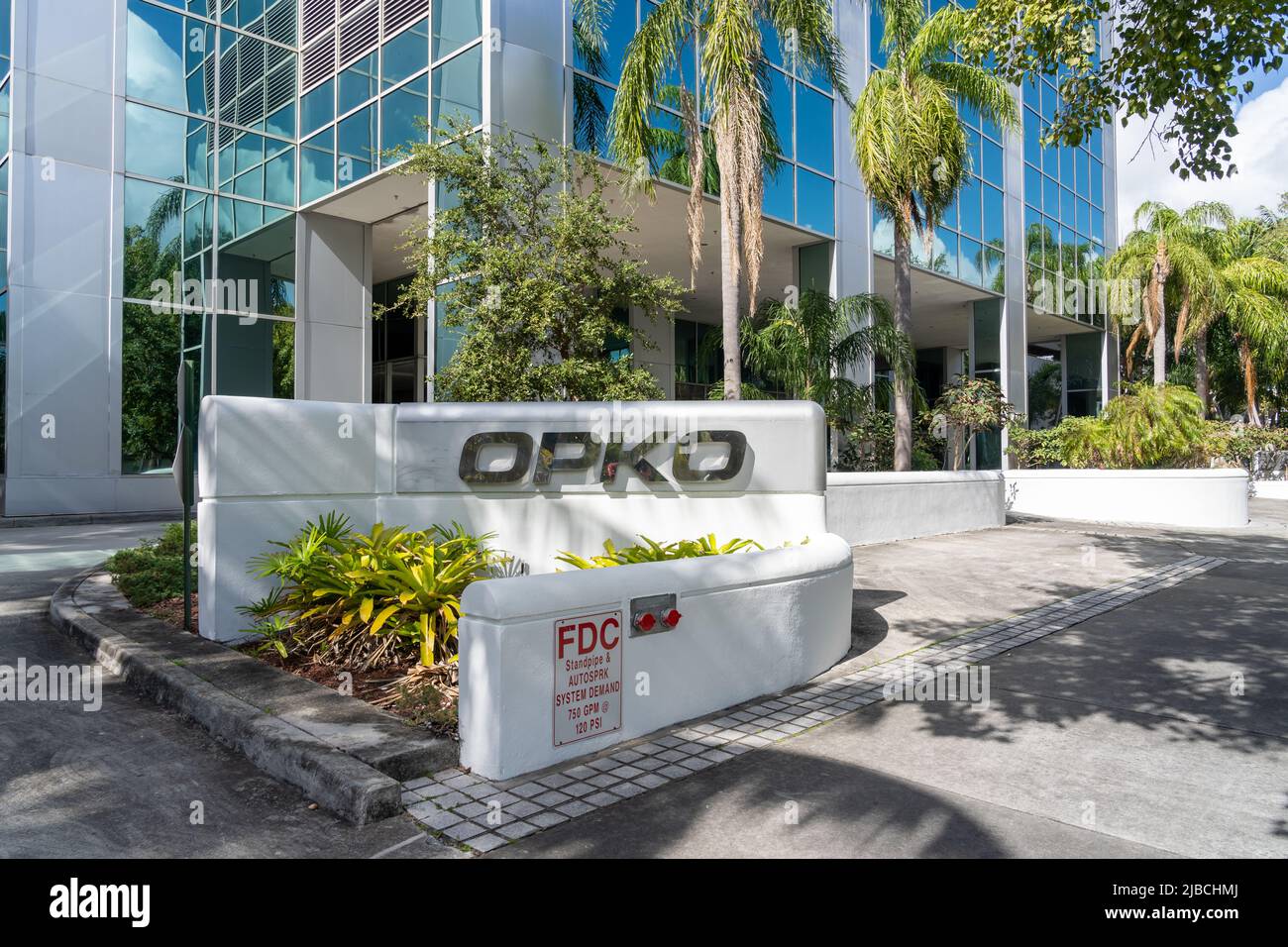 Miami, Florida, USA - January 2, 2022: OPKO Health headquarters in ...
