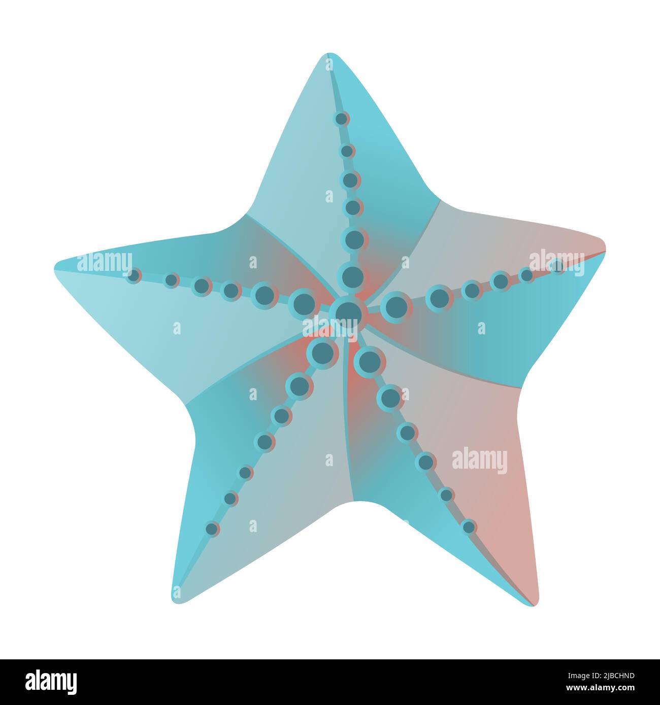 Cartoon gradient color starfish vector isolated object illustration Stock Vector Image & Art - Alamy