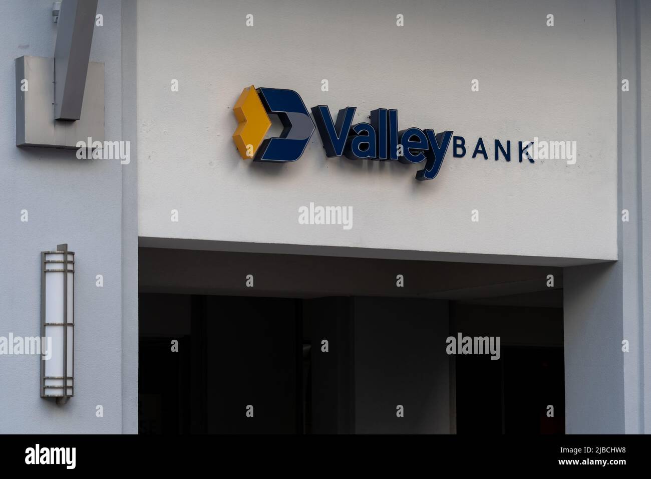 Miami, FL, USA - January 2, 2022: Valley Bank office in Miami, FL, USA ...