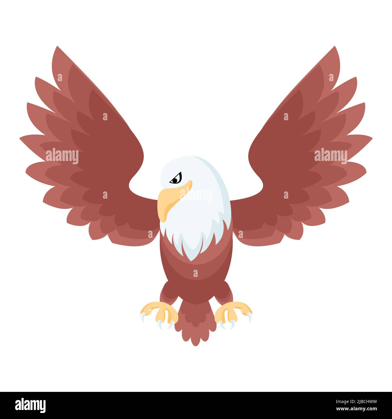 Cartoon animal bird eagle vector isolated object illustration Stock ...