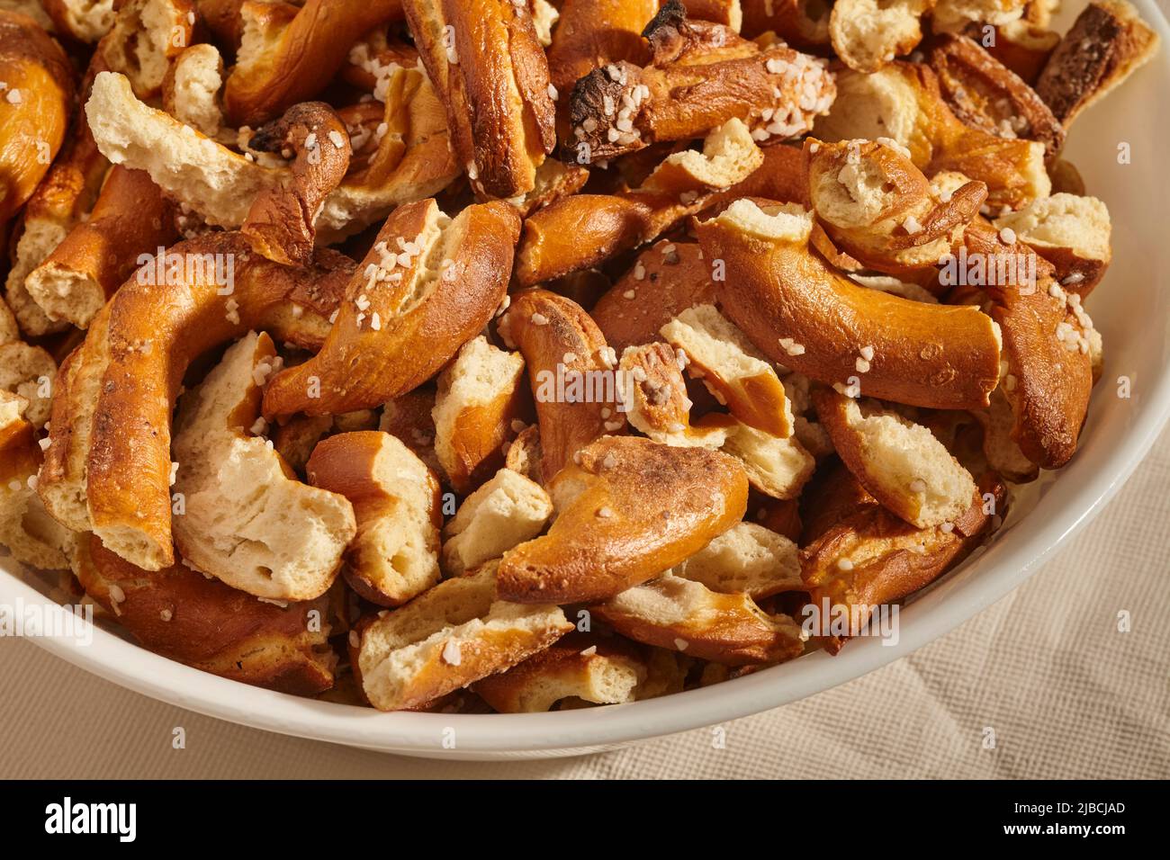 broken pieces of Pennsylvania Dutch handmade hard pretzels. The smaller ...