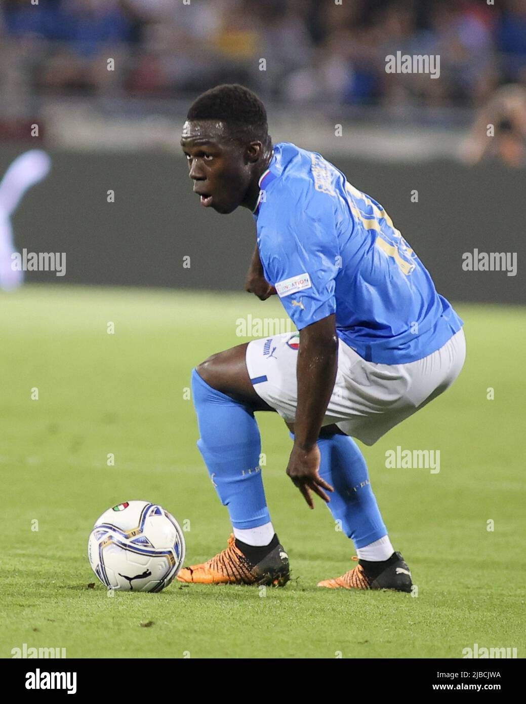 Degnand Wilfried Gnoto of Italy play the ball during Italy vs Germany ...