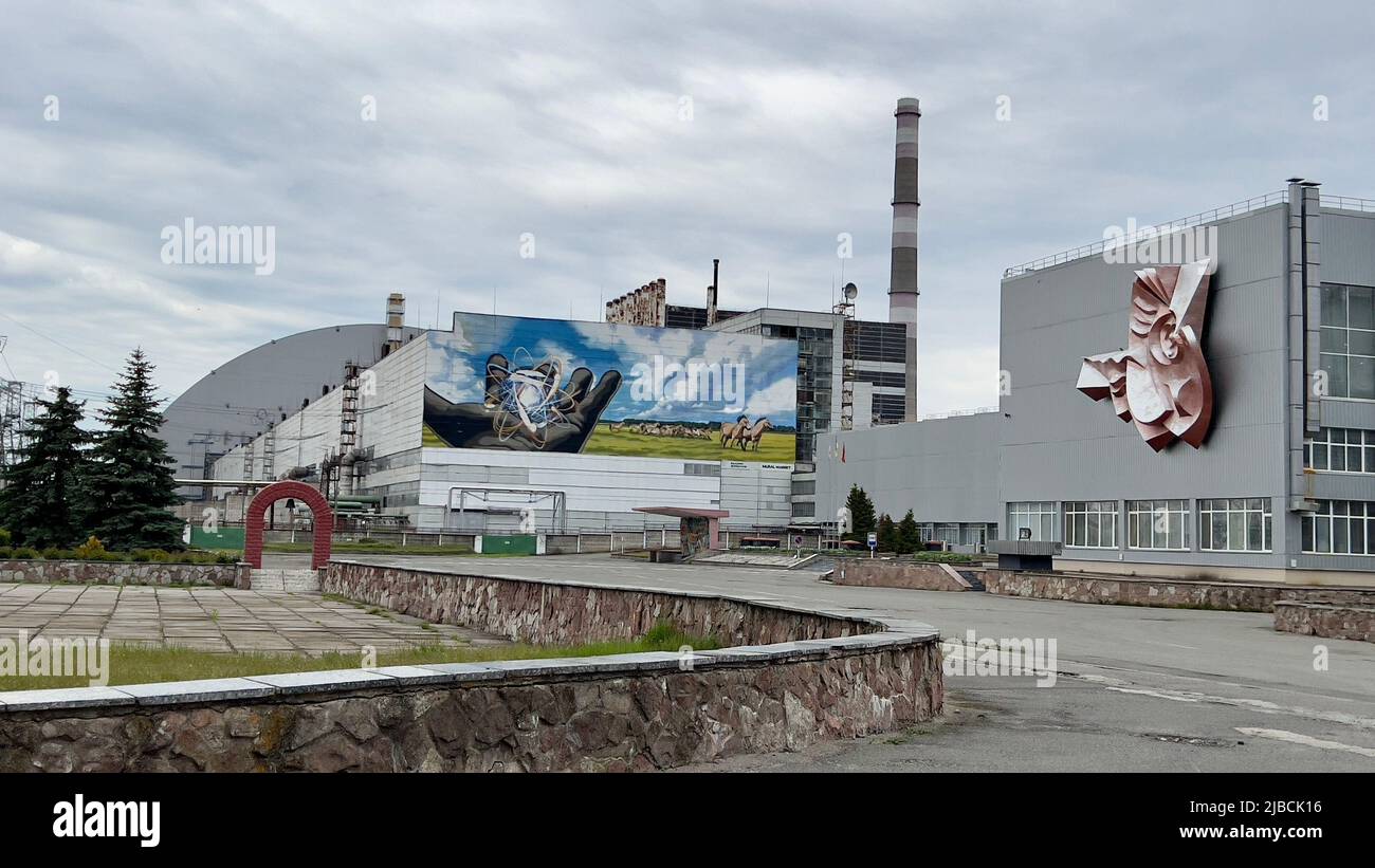 The surroundings of Chernobyl nuclear power plant in Chernobyl, Ukraine ...