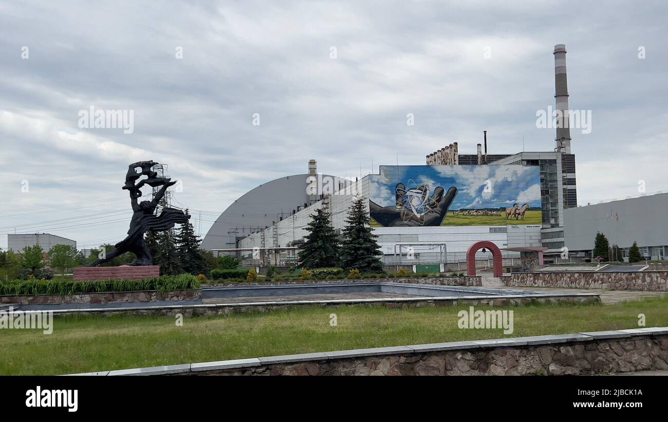 The surroundings of Chernobyl nuclear power plant in Chernobyl, Ukraine ...
