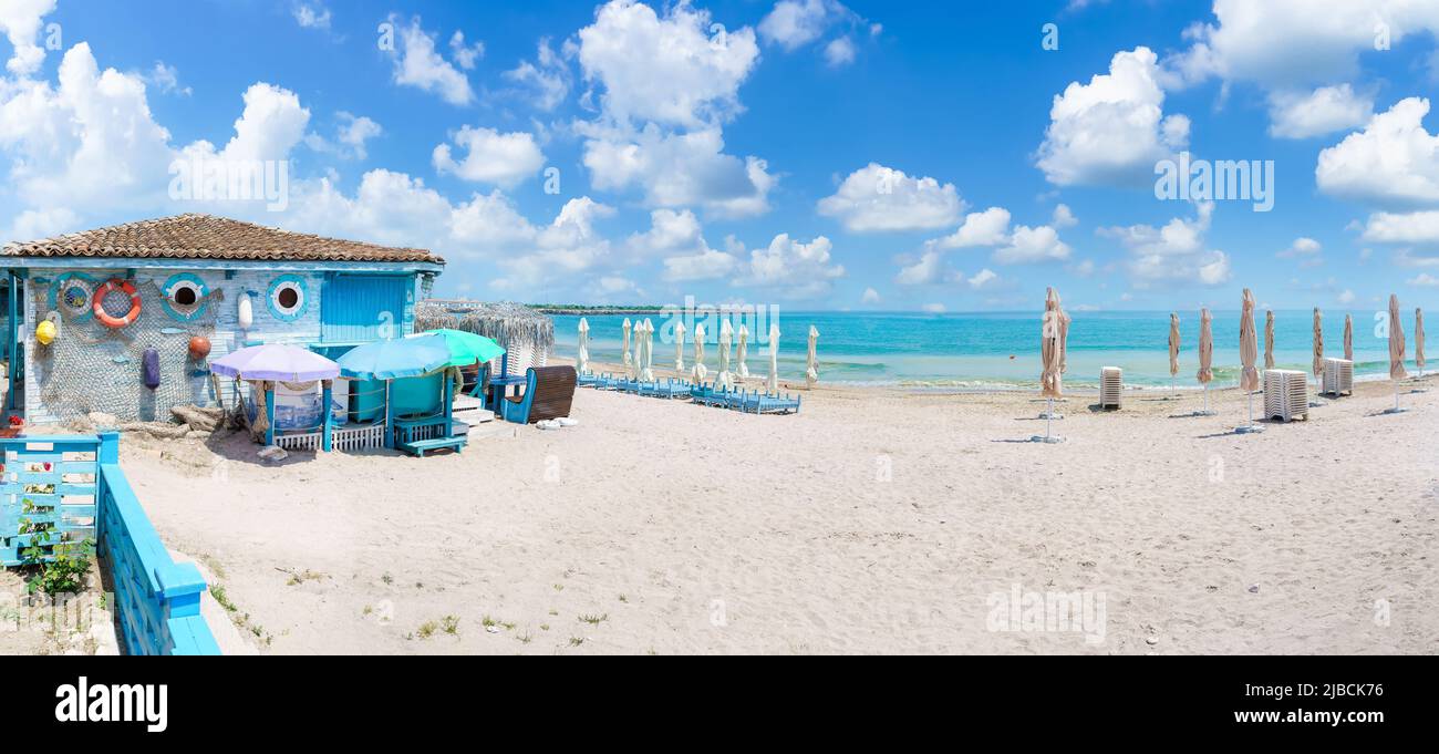 Landscape with 2 Mai beach at Black Sea Coast, Romania Stock Photo - Alamy