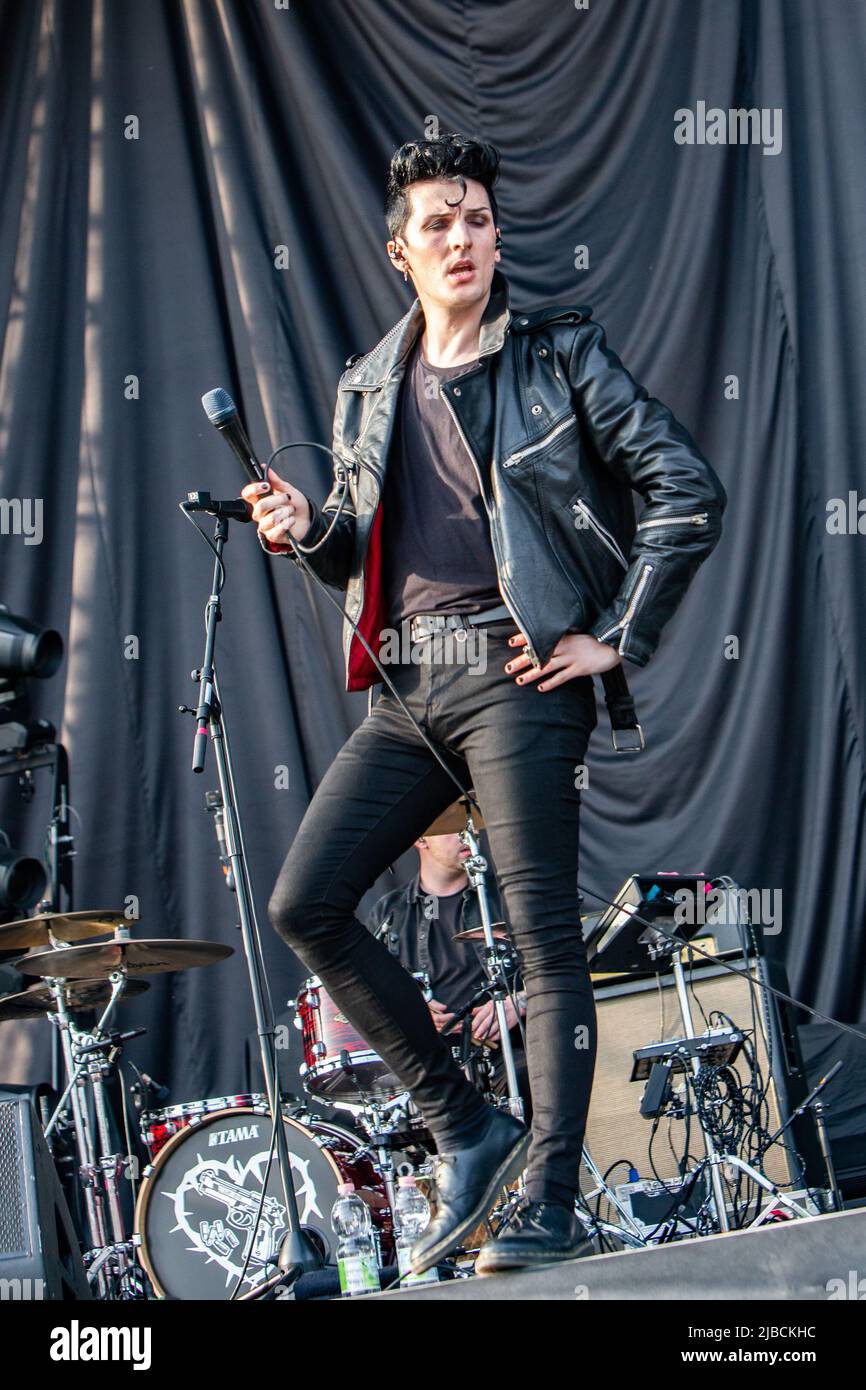 Bologna Italy. 04 June 2022. The English rock band CREEPER performs ...