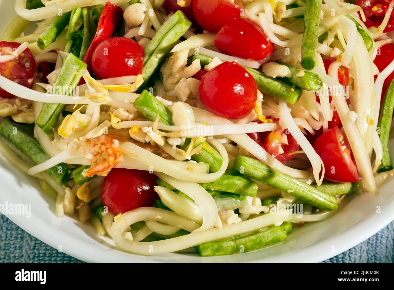 Som Tum Salad, a classic dish from Thailand reproduced in an American ...