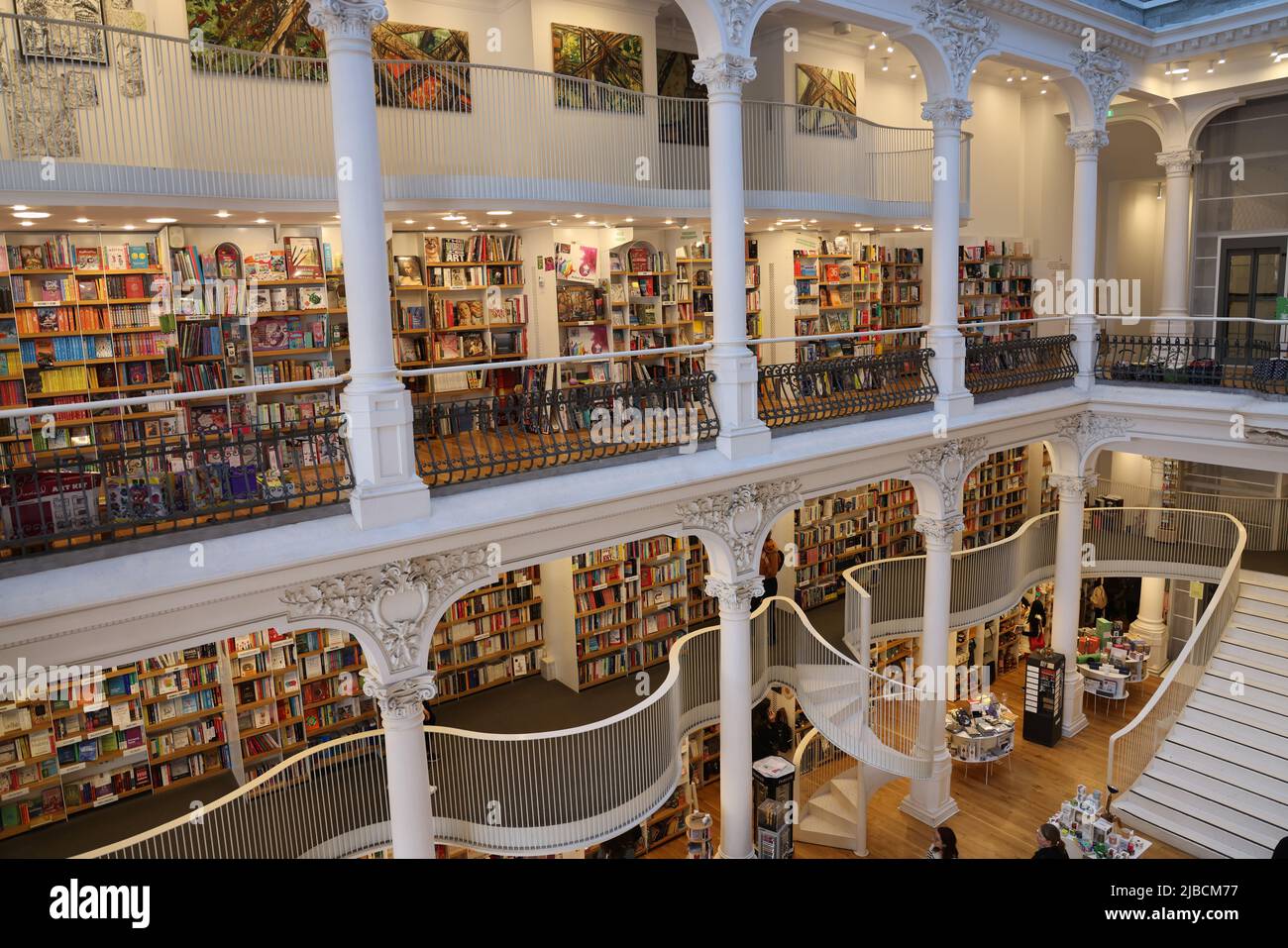 Interior of Cărturești Carusel in Bucharest, Romania, one of the most ...