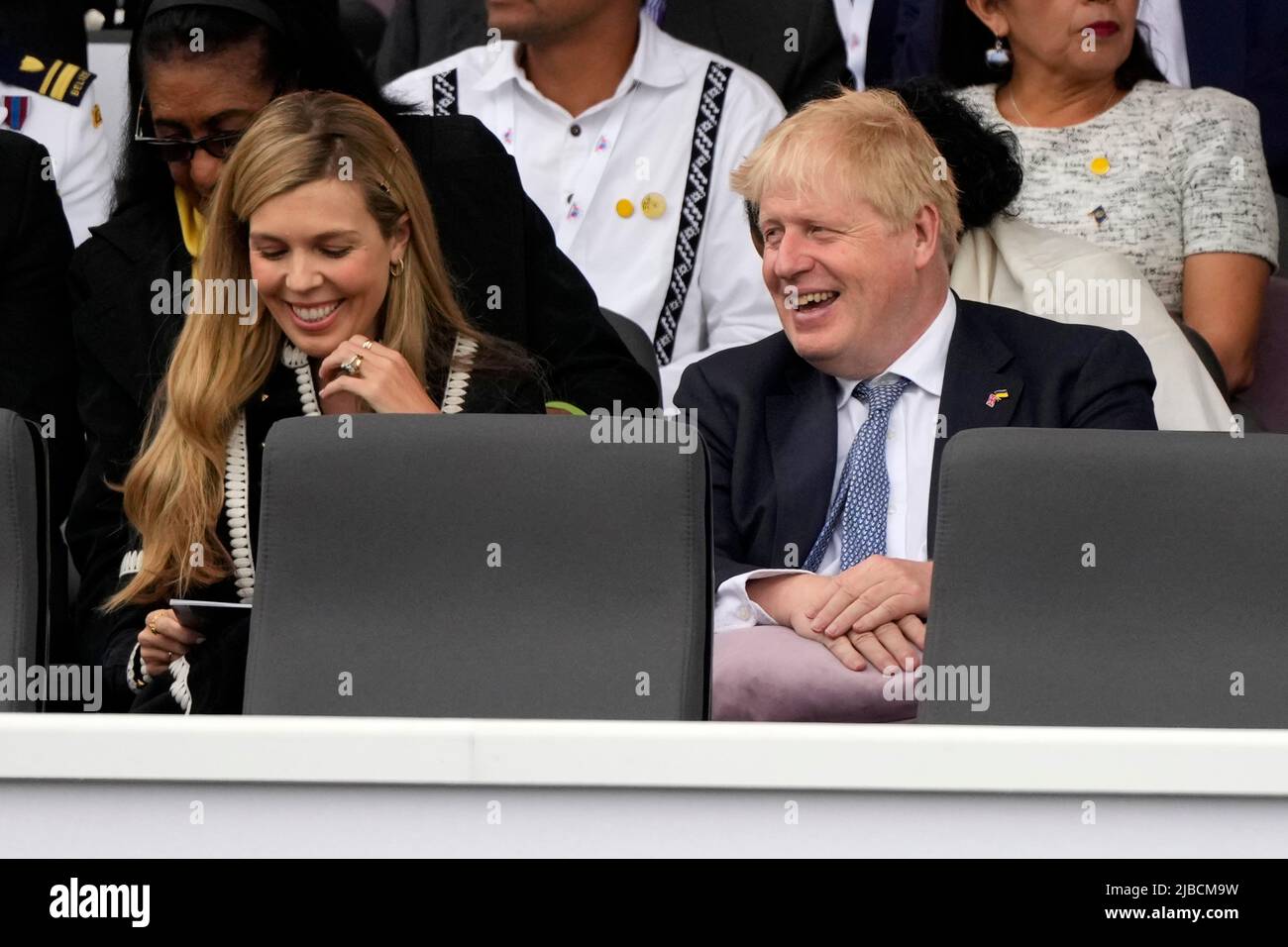 Prime Minister Boris Johnson and his wife Carrie Johnson during the ...