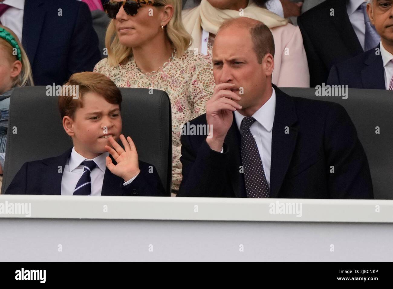 The Duke of Cambridge and Prince George during the Platinum Jubilee ...