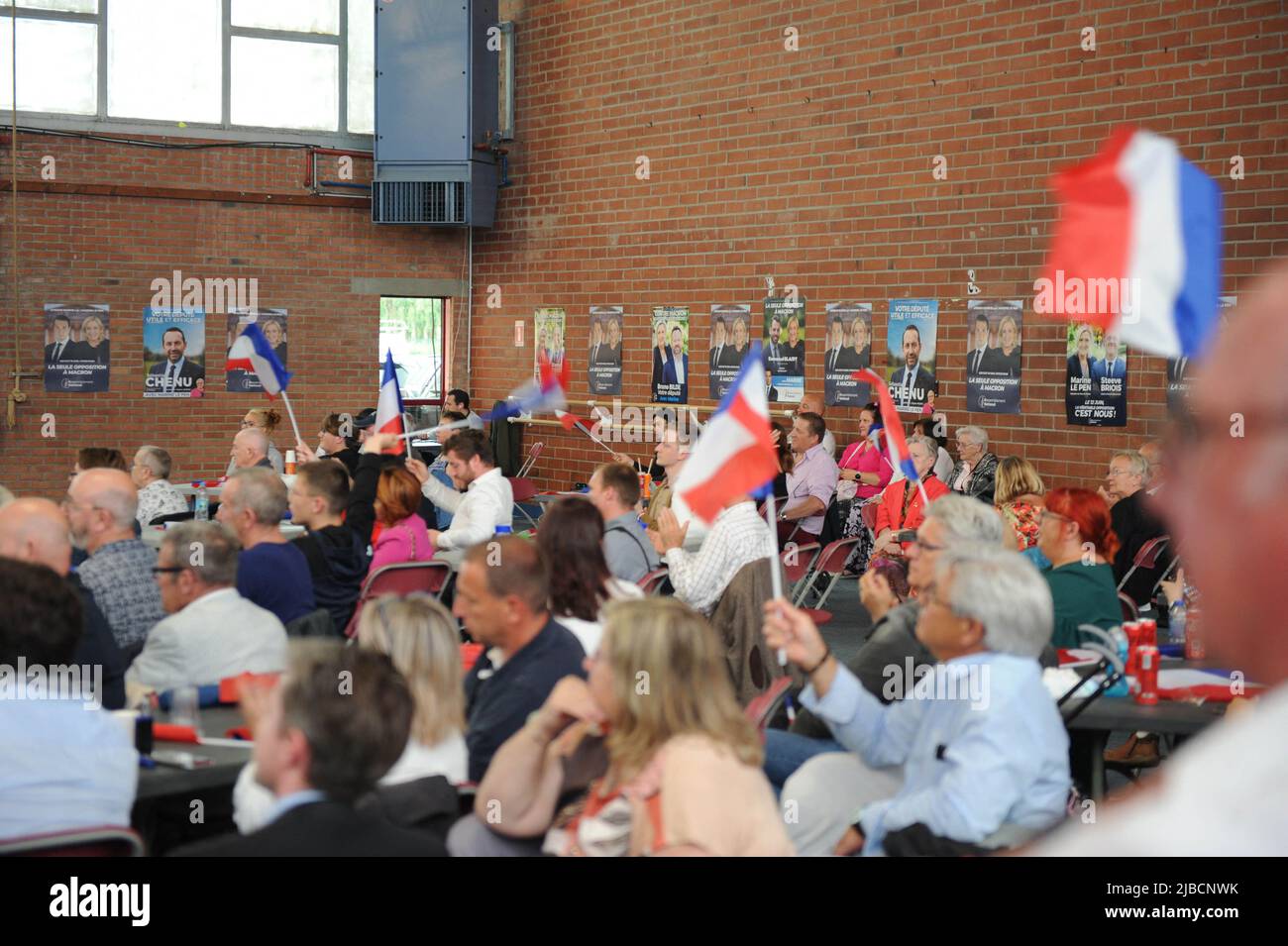 Meeting of the Rassemblement national (RN), a far-right French party in ...