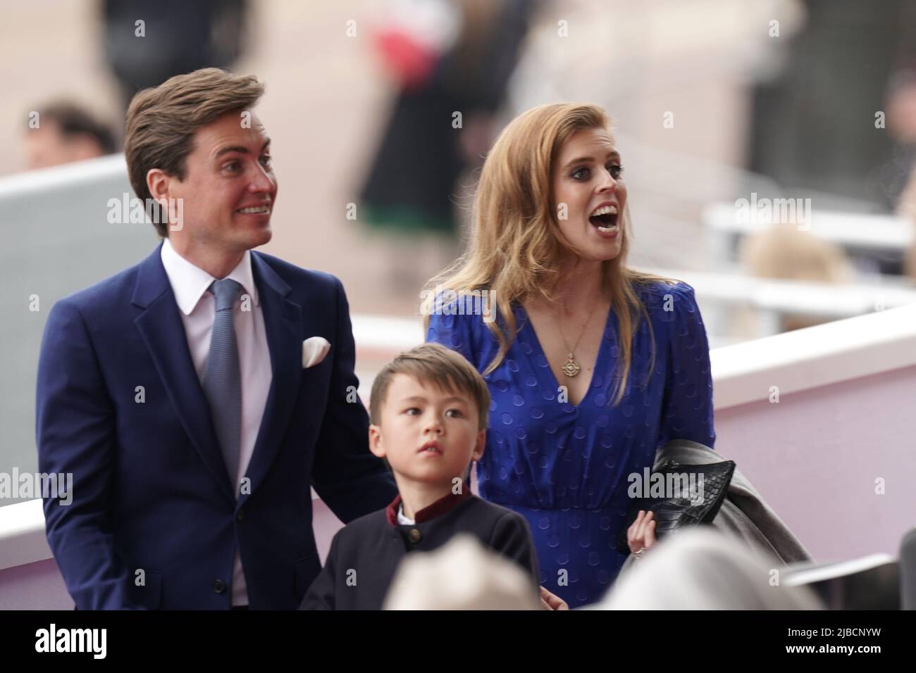 Princess Beatrice, Christopher Woolf and Edoardo Mapelli Mozzi (left ...