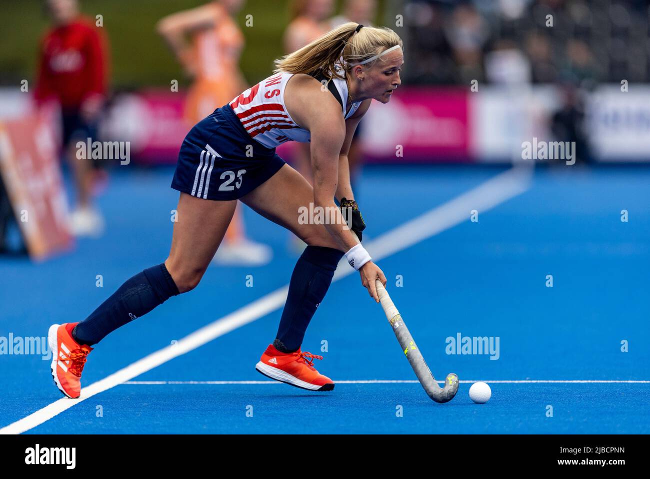 England's Sophie Hamilton in action during the Women's FIH Hockey Pro ...