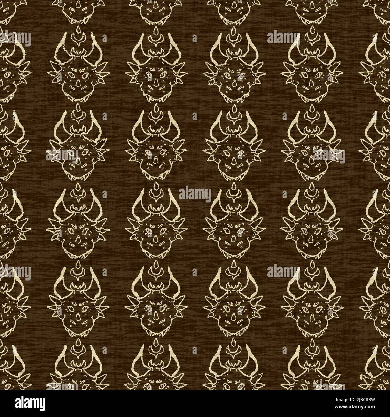 Dragon linen effect texture seamless pattern. Woven mythical beast for ...