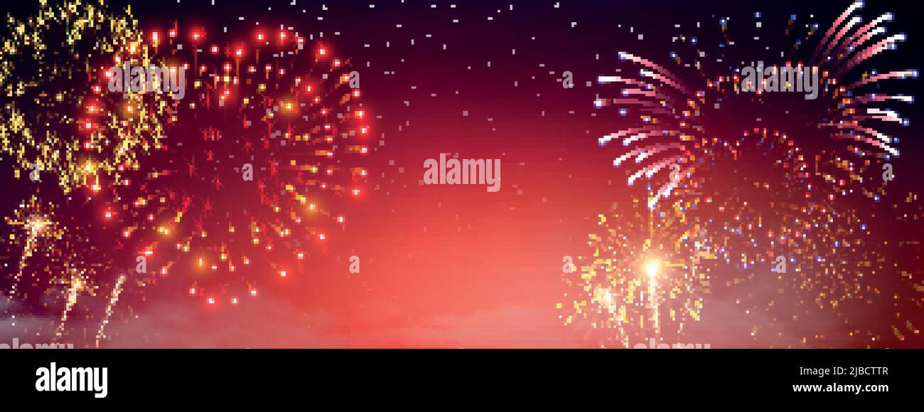 Animation fireworks 3d Stock Vector Images - Alamy