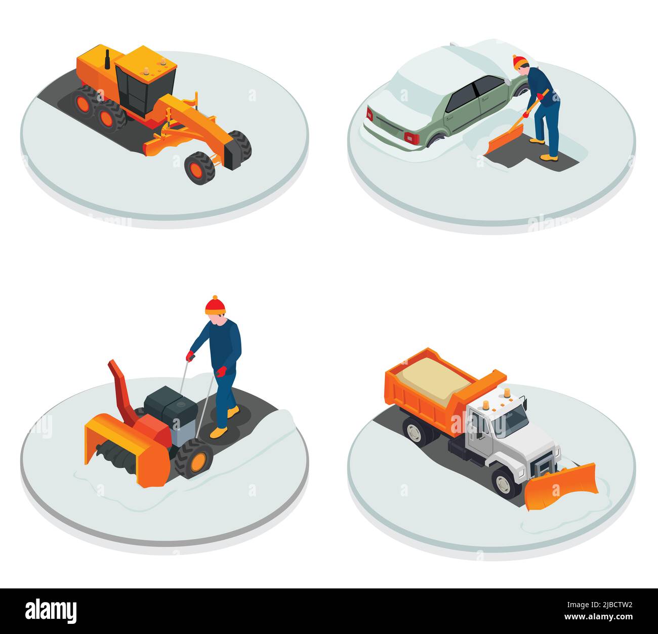 Snow cleaning transport seasonal Stock Vector Images - Alamy