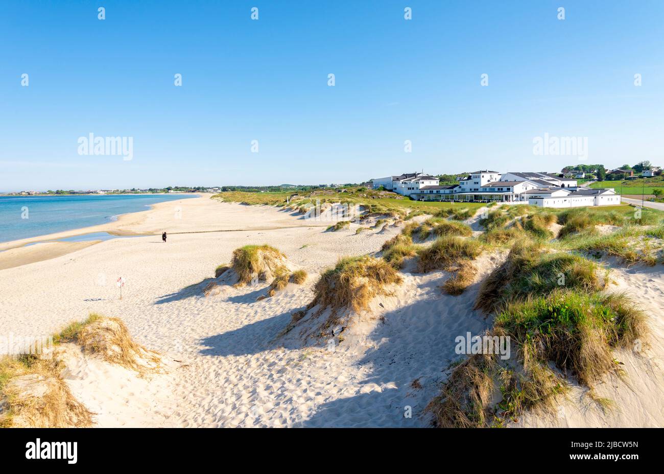 A view to the long strip of beautiful Sola beach while standing on one ...