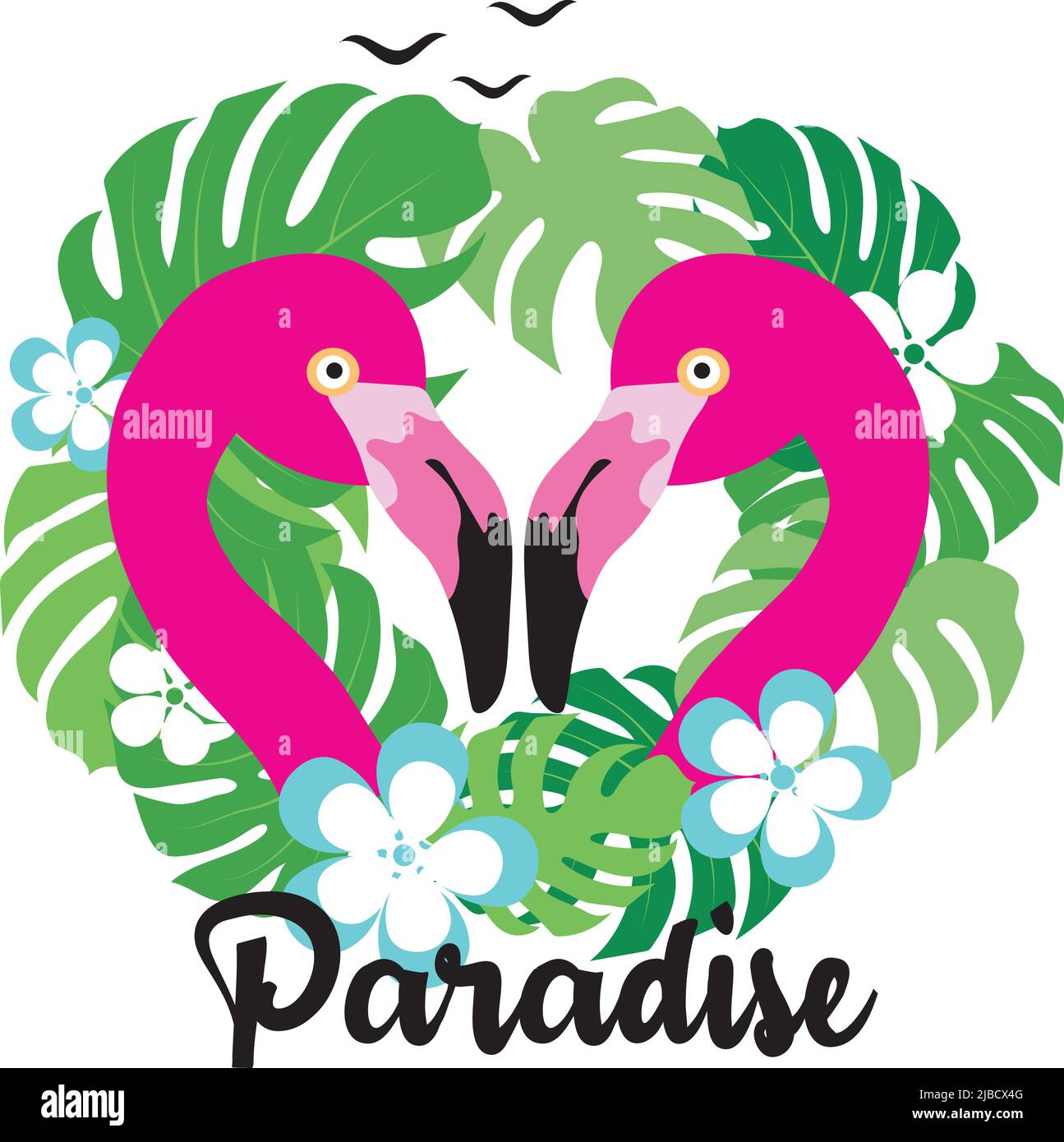 Florida flamingo illustration Stock Vector Images - Alamy