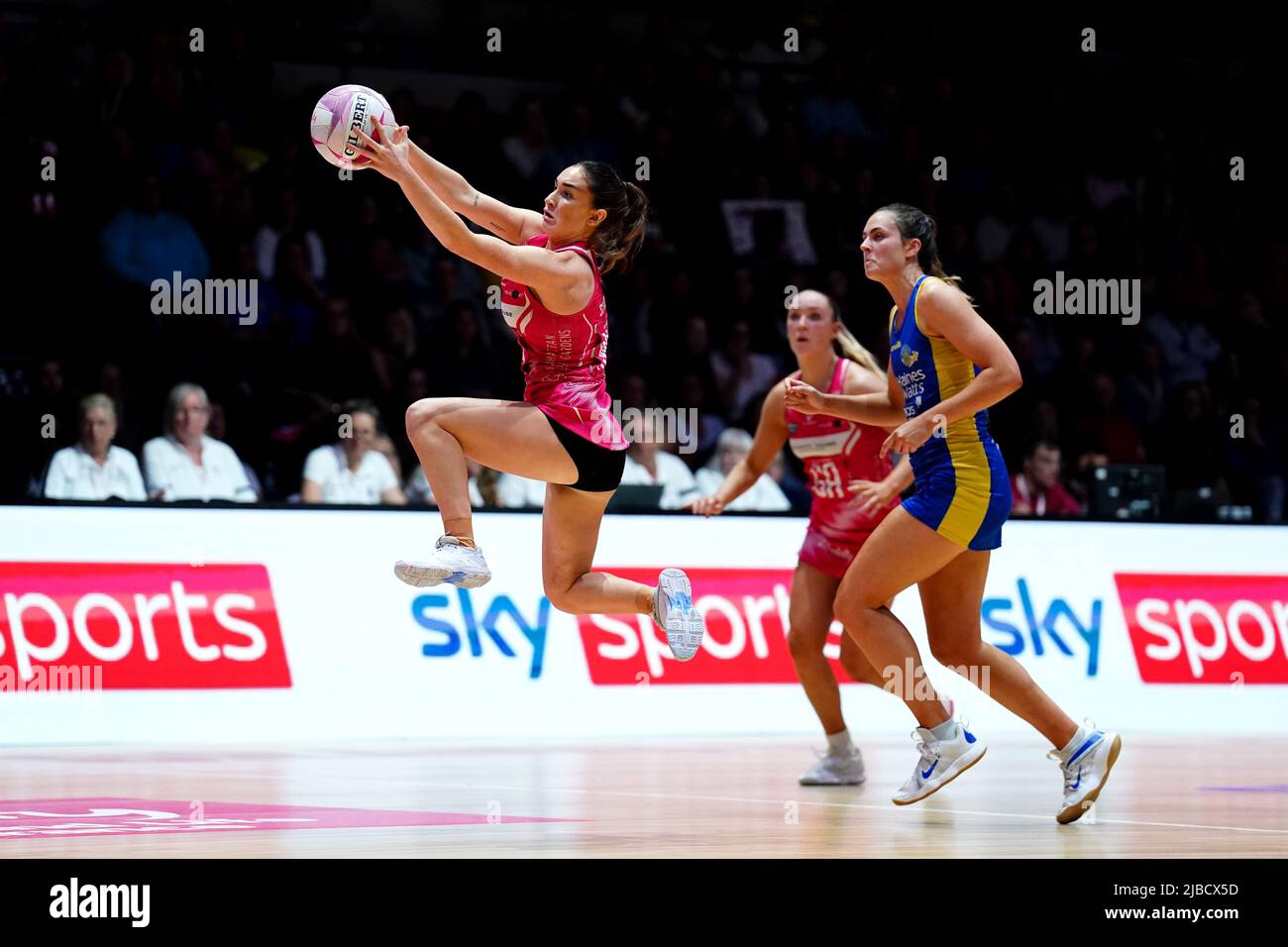 London Pulse's Alicia Scholes catches the ball during the Vitality ...