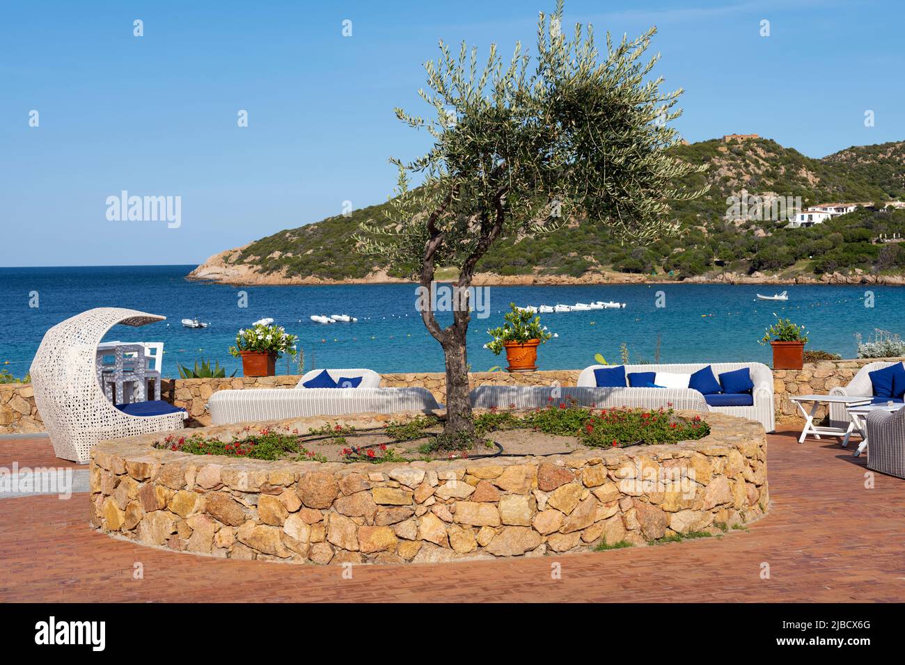 Landscape from Baja Sardinia, Italy Stock Photo - Alamy