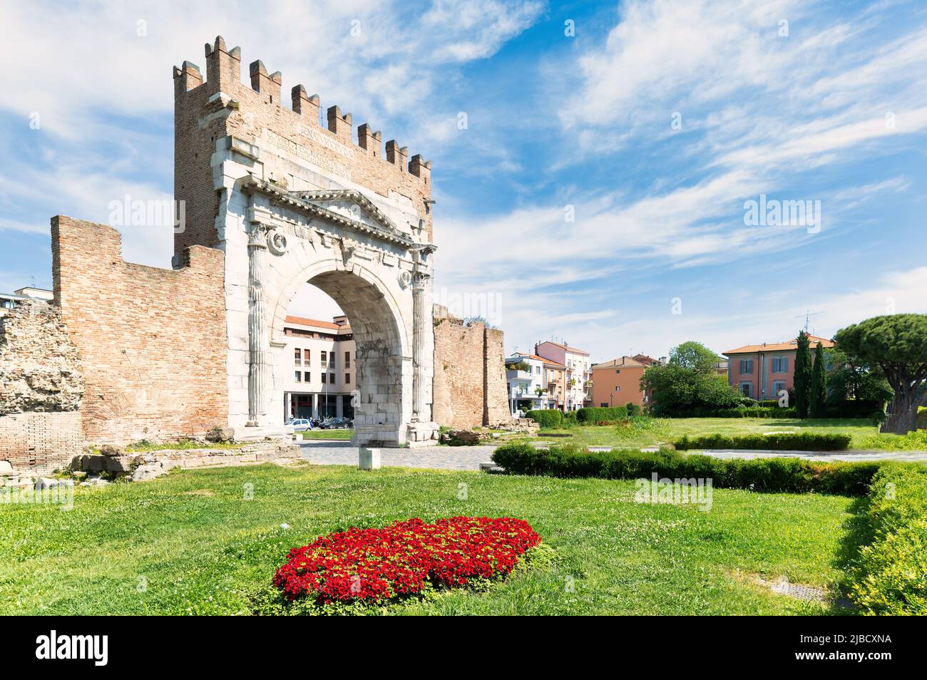 Ancient Arch of Augustus Roman Emperor in Rimini Adriatic Sea Italy ...