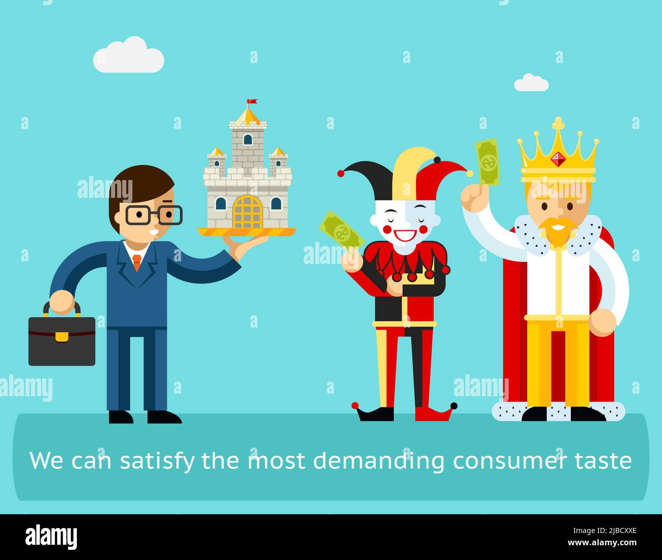 High sales and satisfied customers business concept. Marketing and ...