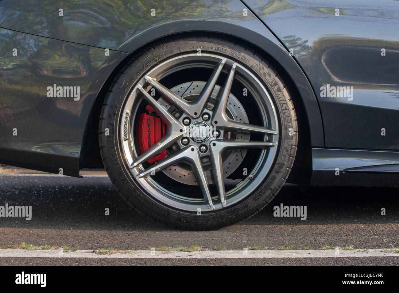car wheel big brake german tire Stock Photo - Alamy