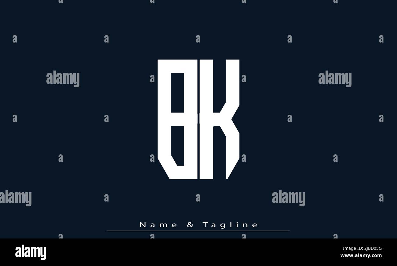 Alphabet letters Initials Monogram logo BK, KB Stock Vector Image & Art ...