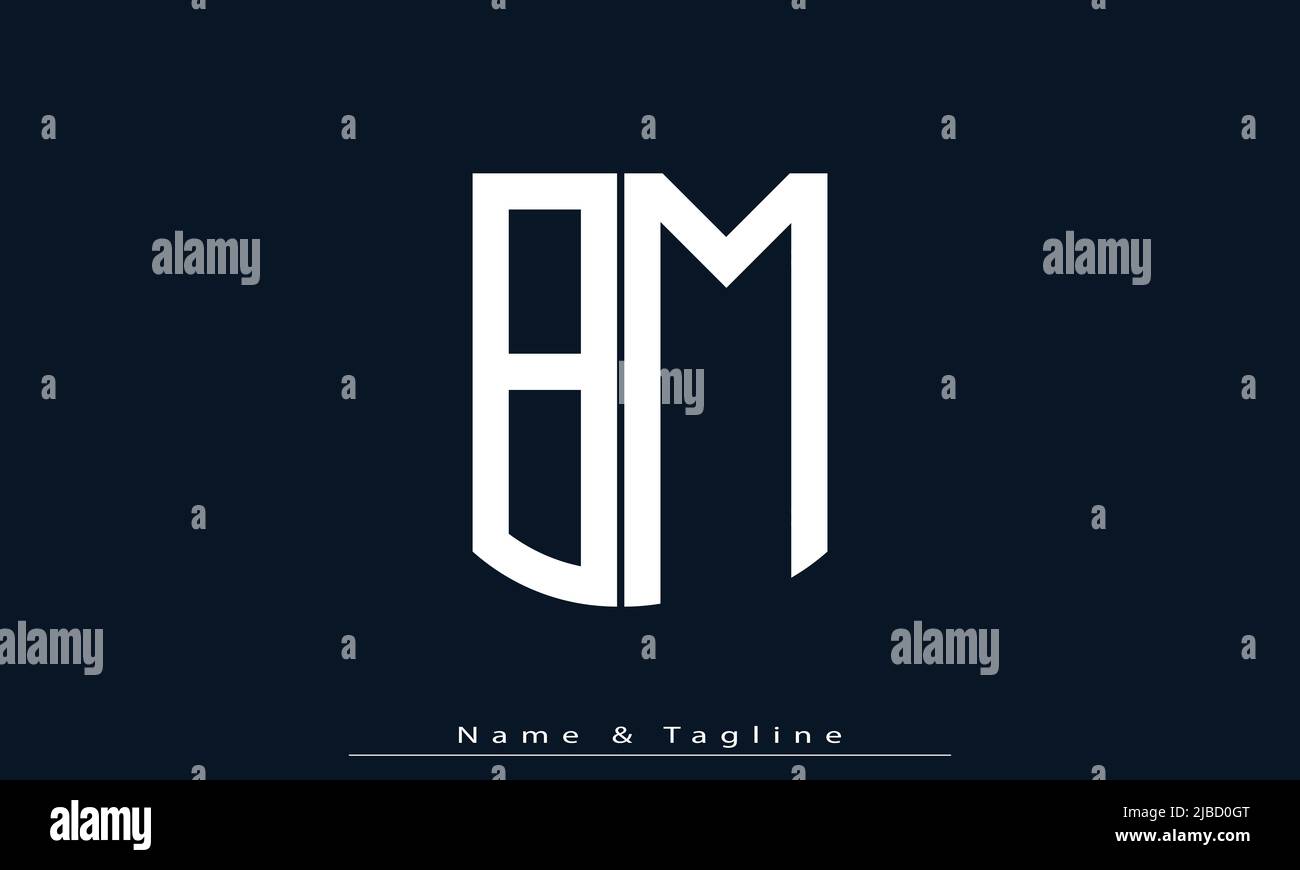 Alphabet letters Initials Monogram logo BM, MB Stock Vector Image & Art ...