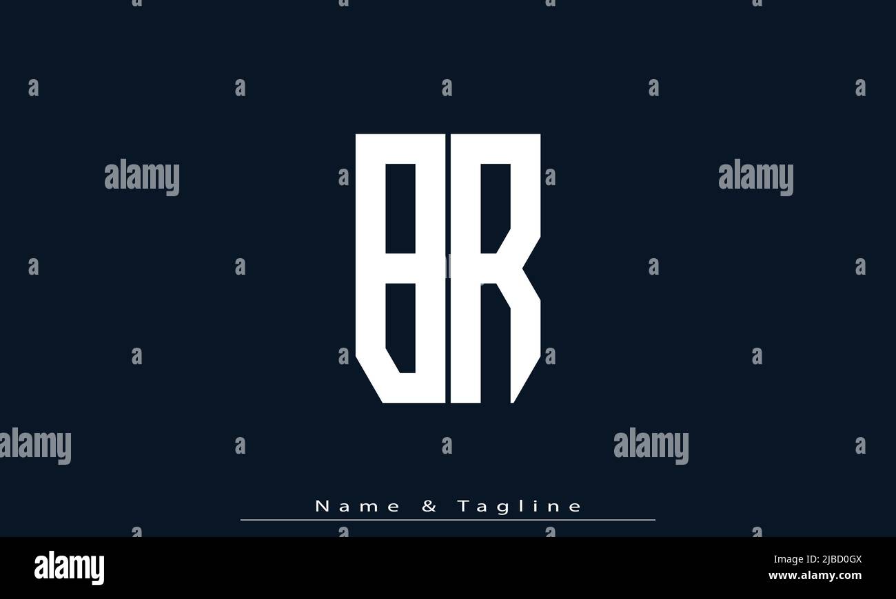 Alphabet letters Initials Monogram logo BR, RB Stock Vector Image & Art - Alamy