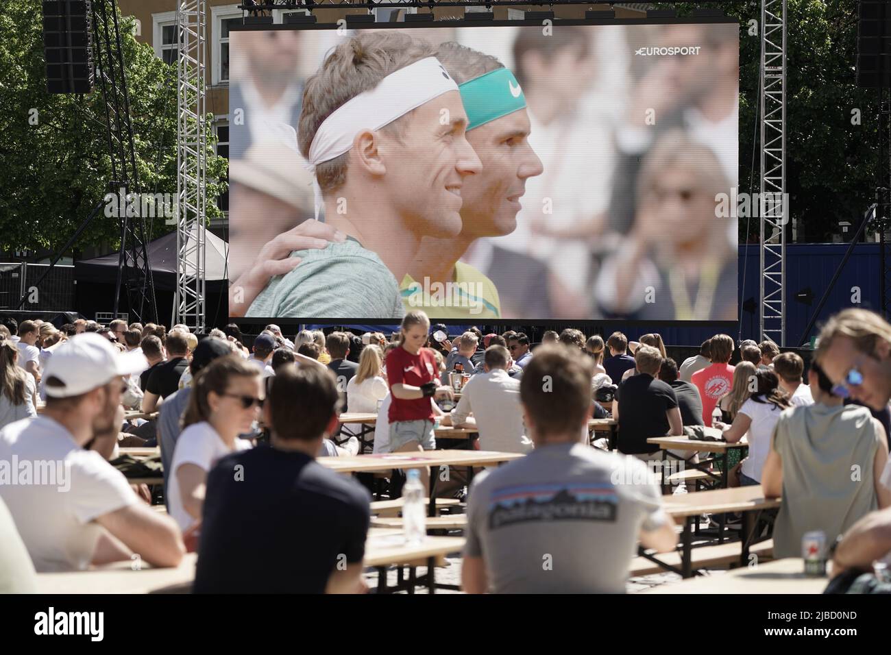 Oslo 20220605.Youngstorget in Oslo has been turned into an arena with a ...