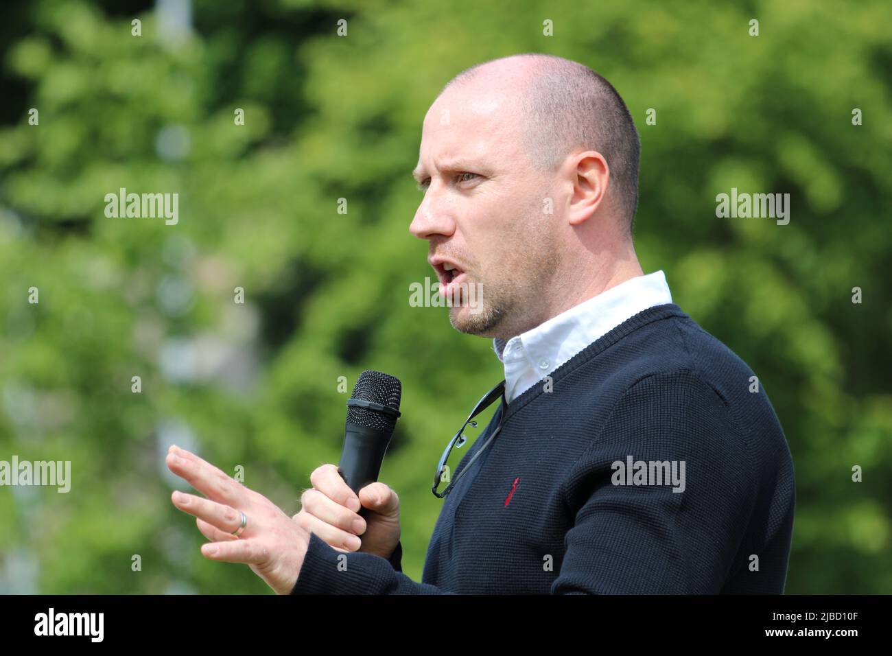 Scottish MSP Speaking at a Pro Ukraine Demonstration Outside the ...