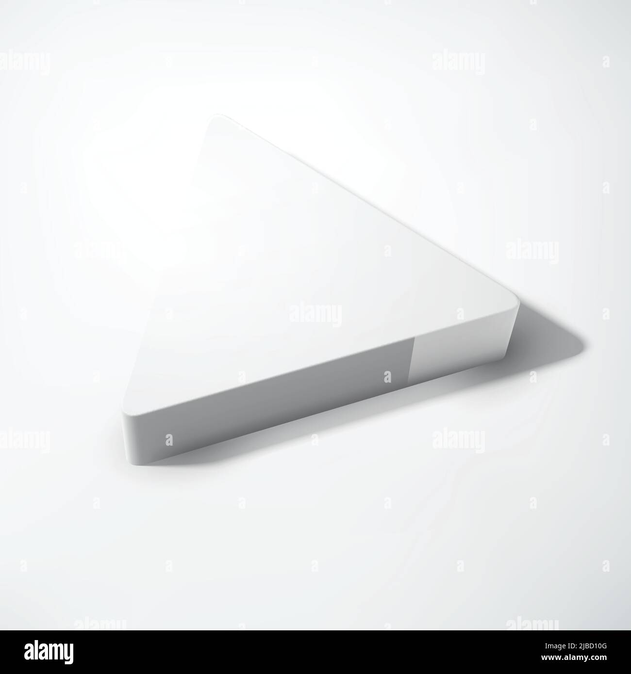 Abstract geometric blank concept with 3d gray realistic triangle on ...