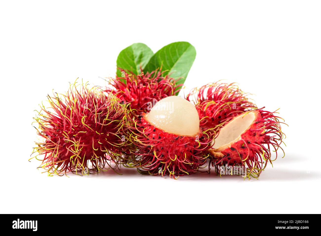 Fresh Rambutan fruits isolated on white background. fruit Southeast ...